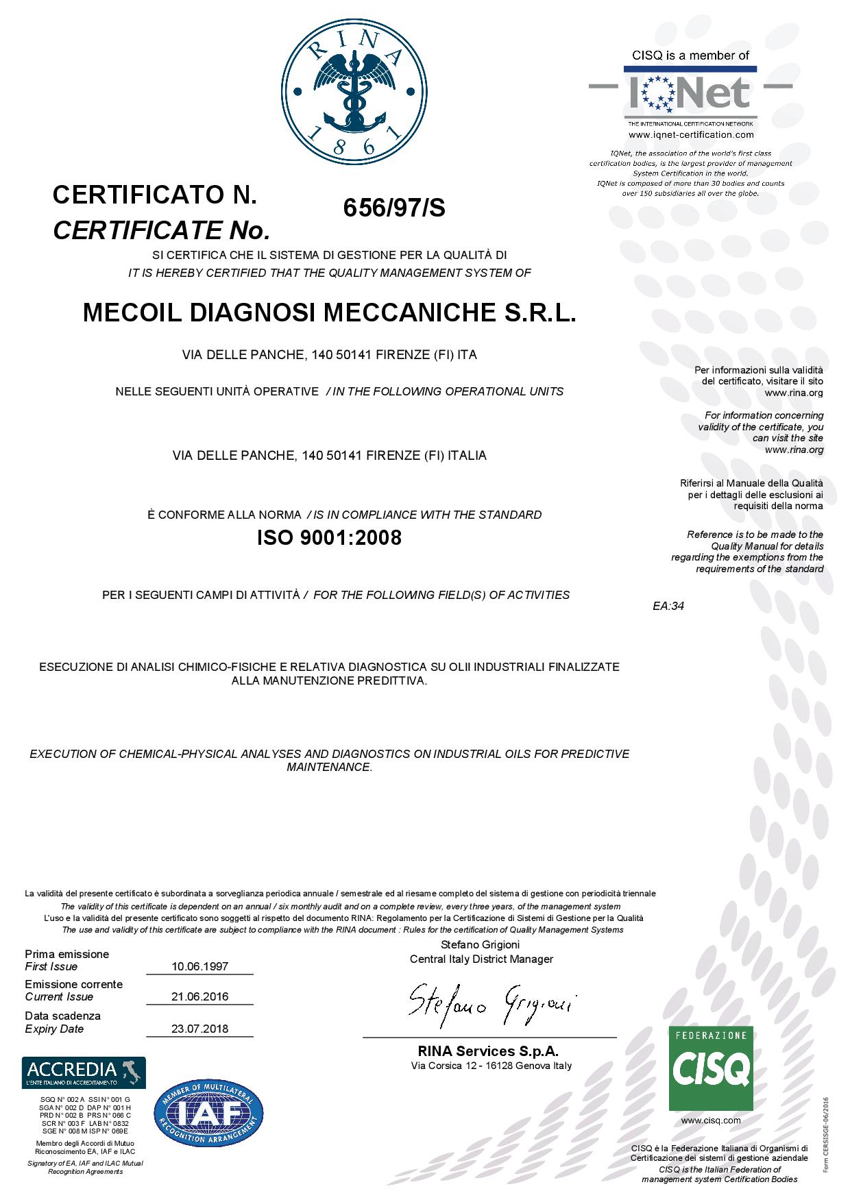 Quality, Sustainability, Health and Safety – Mecoil, Oil Analysis ...